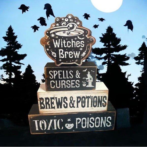 Accents | Witches Brew 4 Tier Decor Blocks | Poshmark